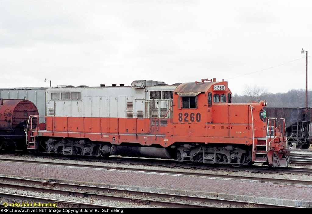 CC 8260 (ex IC 8260 GP10) at Fort Dodge Iowa. 11/20/1989